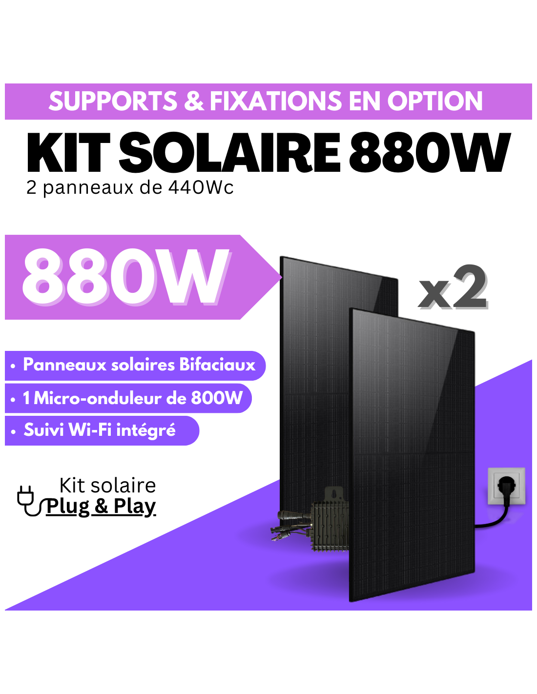 Kits solaires Plug&Play sur prise | Large choix en ligne sur SoluSun.fr